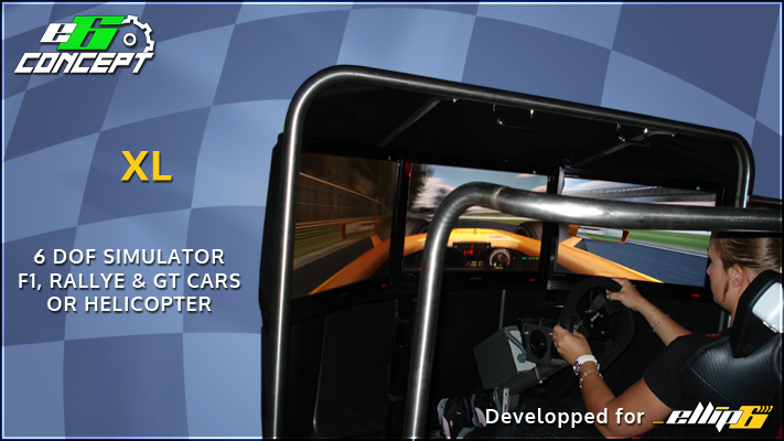 E6 CONCEPT — High fidelity 6 DOF simulators — Developed for ellip6